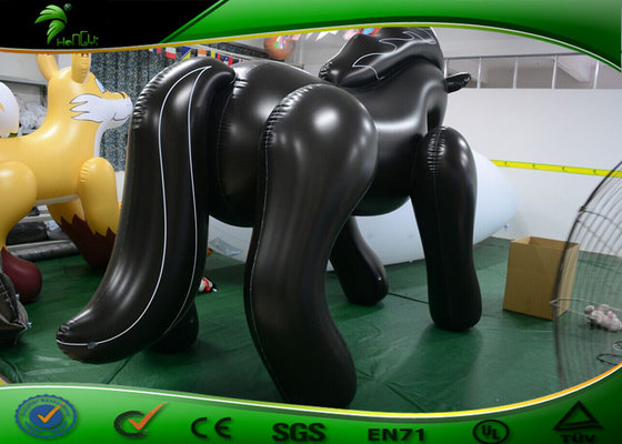 Black Inflatable Horse Animal PVC 0.4mm , 2m Adult Toys Inflatable Horse For Events