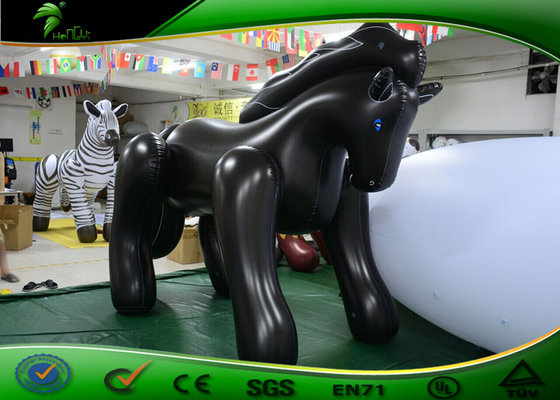 Black Inflatable Horse Animal PVC 0.4mm , 2m Adult Toys Inflatable Horse For Events