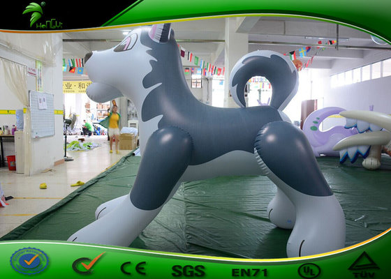 Waterproof Inflatable Husky Dog Giant Grey Anime Inflatable Dog For Promotion