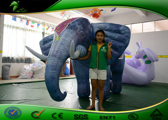 PVC 0.44mm Giant Inflatable Elephant / Inflatable Animal Cartoon For Promotion