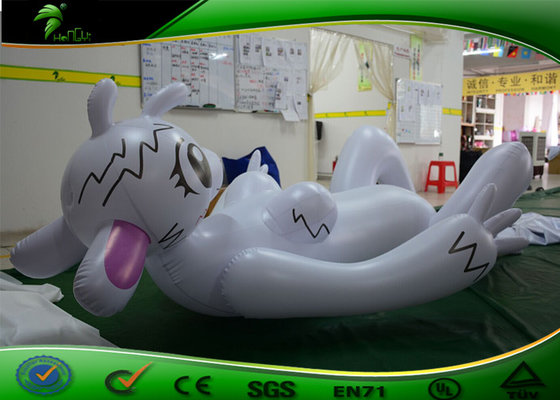 Customized Logo White Inflatable Cartoon Characters Sexy Rabbit Girl For Men