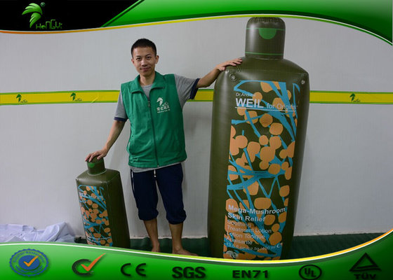 Customized Inflatable Advertising Balloons Bottle Shaped PVC / TPU / Oxford Cloth