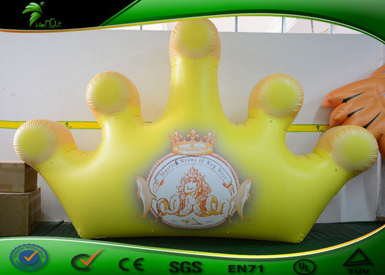 Big Size Yellow Inflatable Model Customized Advertising Inflatable Crown Replica