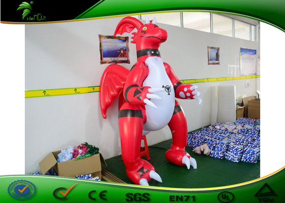 PVC Inflatable Cartoon Characters Toothless Dragon Animal Suits Red Dragon Costume