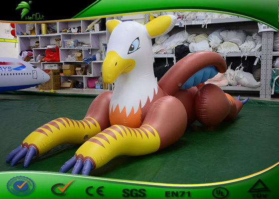 Waterproof PVC Animal Blow Up Model / Inflatable Laying Eagle Cartoon Characters