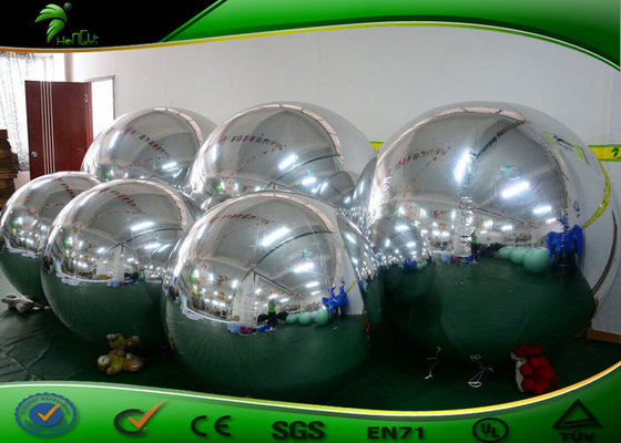 Strong PVC Advertising Inflatable Mirror Balloon / Mirrored Ball For Party