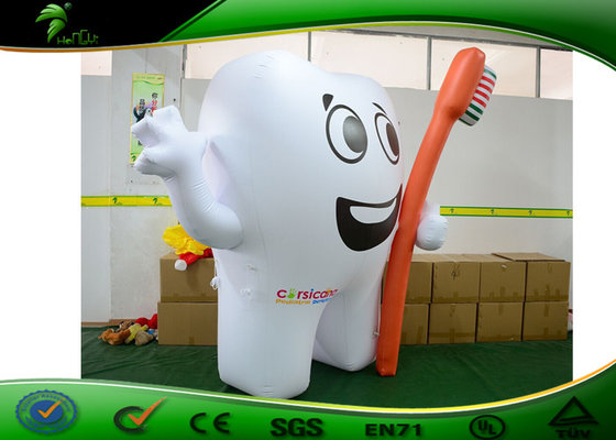 Promotion 2.3 M Height Inflatable Shapes / Inflatable Tooth With ToothBrush