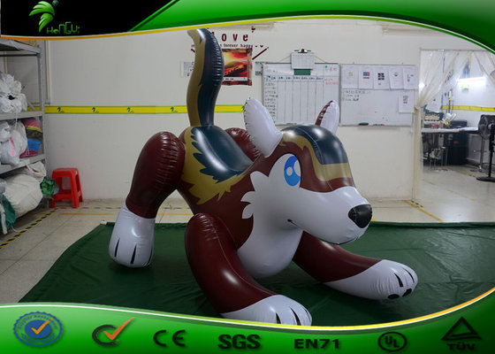 Customized Inflatable Husky Dog Cartoon / Inflatable Husky Animal Dog For Sale