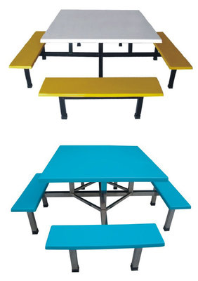 fiberglass or FRP dining table and square stool supplier