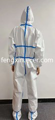 China Disposable Protective Coverall Protection Clothing Chemical Medical Surgical Safety SMS Microporous Coveralls supplier