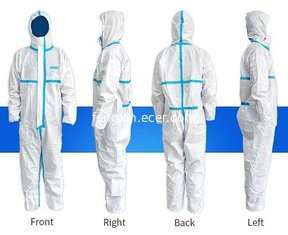 China High Quality Disposable Medical Antiviral Coverall Gowns Disposable Coveralls Safety Isolation Clothing Protective Gowns supplier