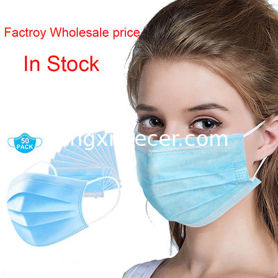 Non-Woven 3-ply Disposable Face Mask Medical Protective Dust Mask supplier