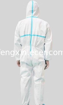 High Quality Disposable Medical Coverall Gowns Safety Protective Clothing Suit Coverall Antiviral Gown supplier