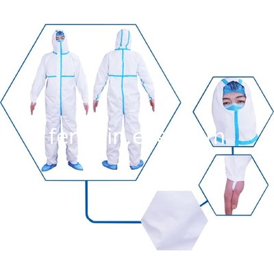 Safety Protective Clothing Suit Coverall Medical Antiviral Gown supplier