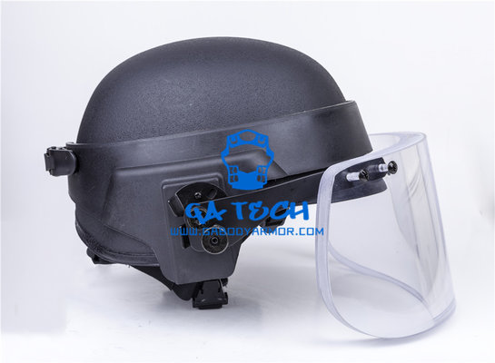 bulletproof helmet visor ballistic NIJIIIA level face shield helmet face mask / bullet proof helmet with visor supplier