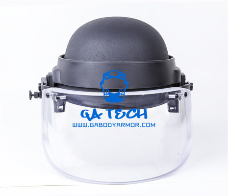 bulletproof helmet visor ballistic NIJIIIA level face shield helmet face mask / bullet proof helmet with visor supplier