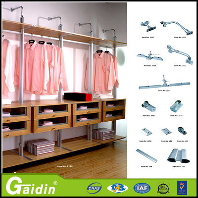 make in China quality aluminum pole system modern design bedroom furniture wardrobe