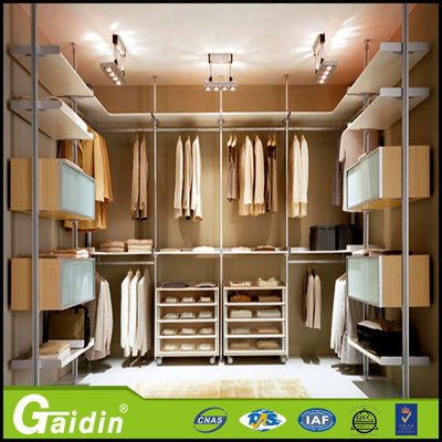 maek in China customized pole system diy walk in wardrobe aluminum pole system elegant bedroom wardrobe