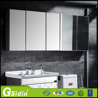bathroom furniture aluminum material standard aluminum bathroom cabinet with LED light and mirror