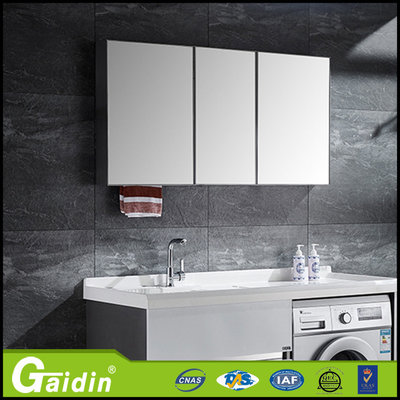 bathroom furniture aluminum material standard aluminum bathroom cabinet with LED light and mirror