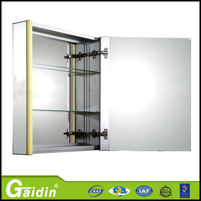 aluminum alloy high quality make in China new design modern bathroom cabinet with mirror and LED light