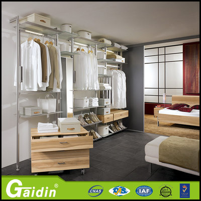 make in China high quality ODM factory price simple elegant design aluminum pole system walk in closet