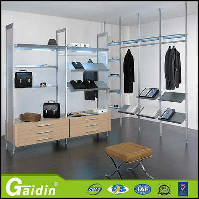 make in China high quality ODM factory price simple elegant design aluminum pole system walk in closet