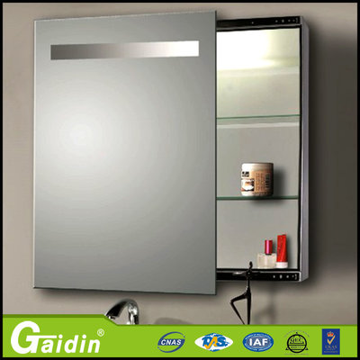 Quality assurance new arrival wall mounted bathroom furntiure aluminum alloy bathroom mirror cabinet with LED light