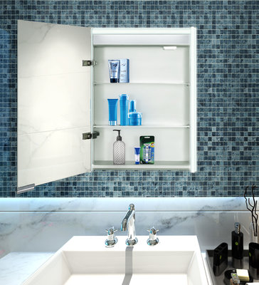 China factory new products aluminum alloy material bathroom furniture double-side mirror bathroom cabinet