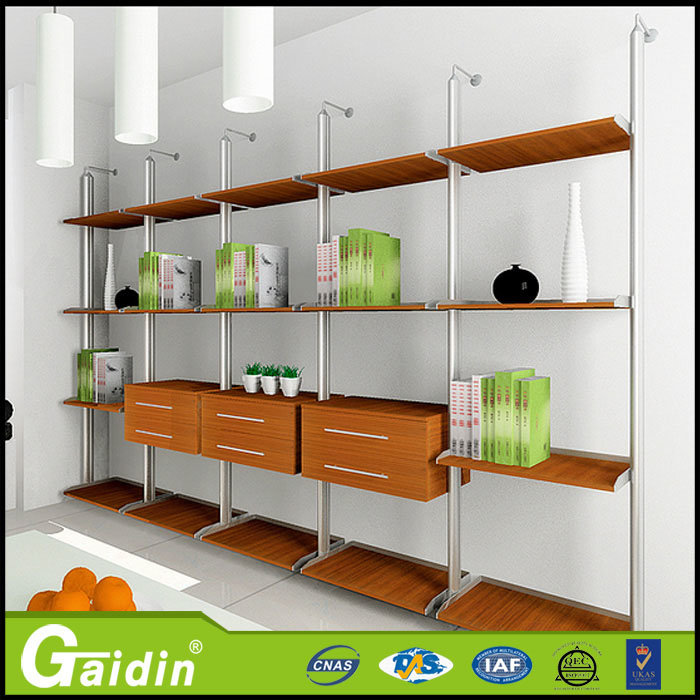 Aluminum metal portable storage livingroom manufactures direct wooden new walk inwardrobe book shelf for 2015