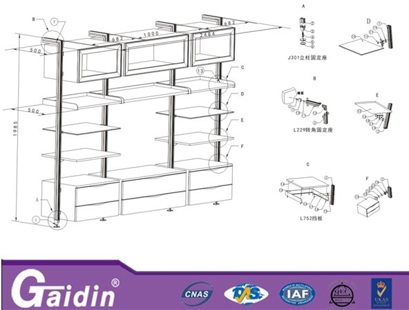 Household save spacing aluminium storage shelving systems wardrobe fittings walk in wardrobes closets
