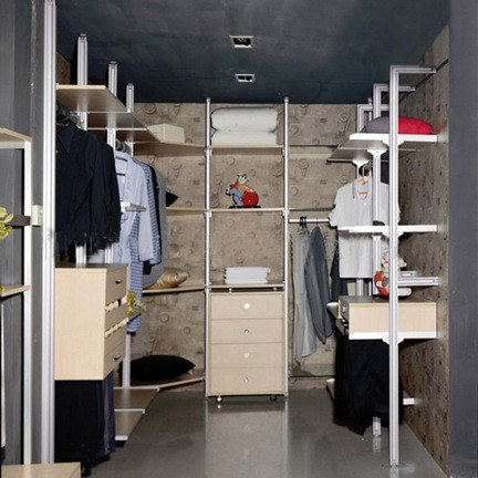 latest aluminum bedroom fabric closet assemble with shoe''s rack walk in wardorbes