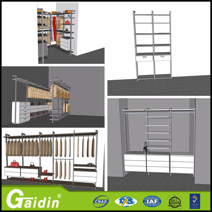 Aluminum portable storage bedroom wall wardrobe design new walk in wardrobes for 2015