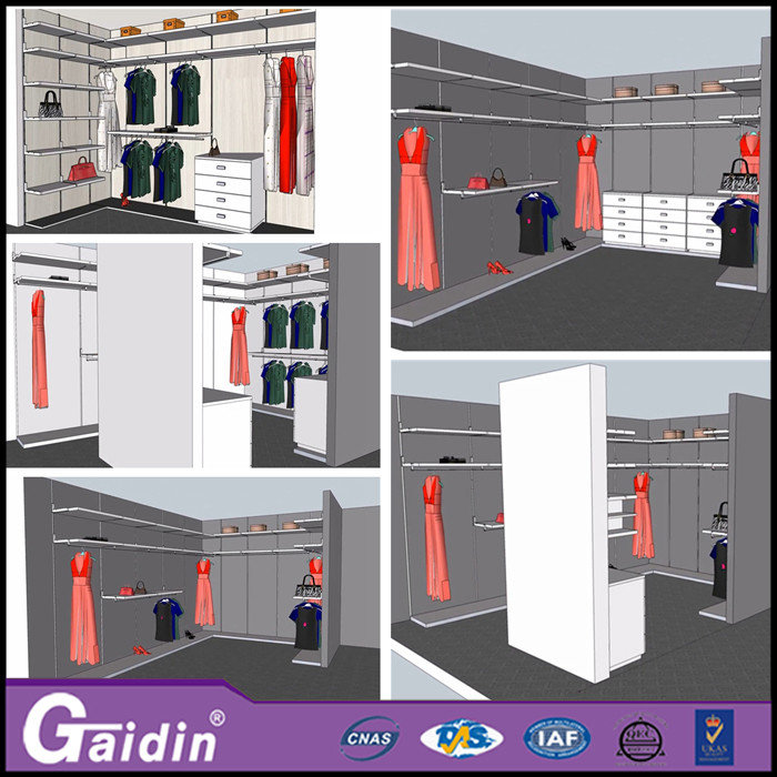 Aluminum metal portable storage bedroom wooden new walk in wardrobes for 2015