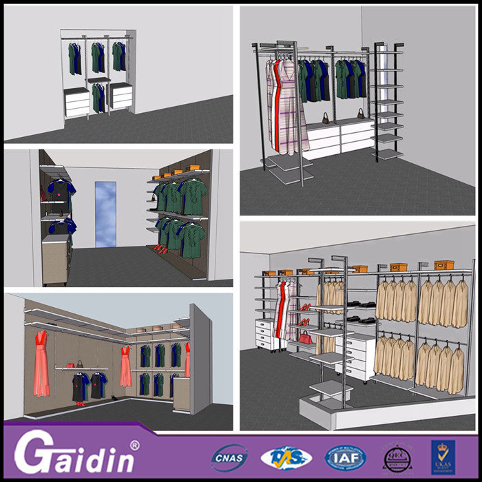 Aluminum metal storage bedroom wall wardrobe design wooden new walk in wardrobes for 2015