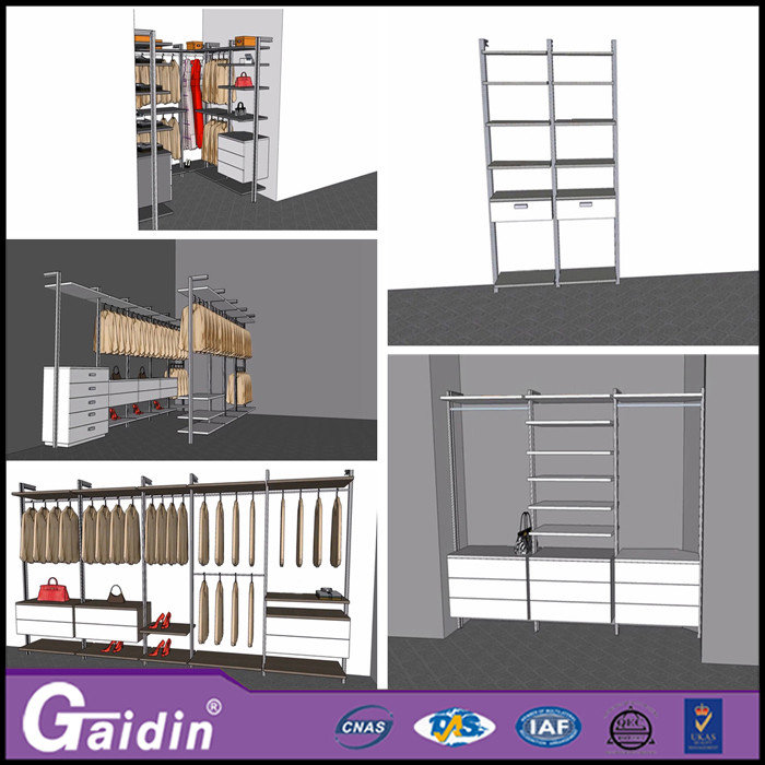 Aluminum fabric portable storage bedroom wooden new walk in wardrobes for 2015