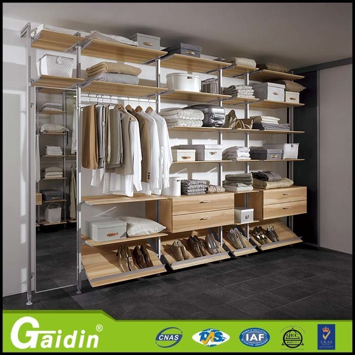 make in China high quality ODM factory price simple elegant design aluminum pole system walk in closet