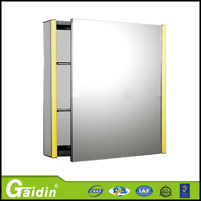 Quality assurance new arrival wall mounted bathroom furntiure aluminum alloy bathroom mirror cabinet with LED light