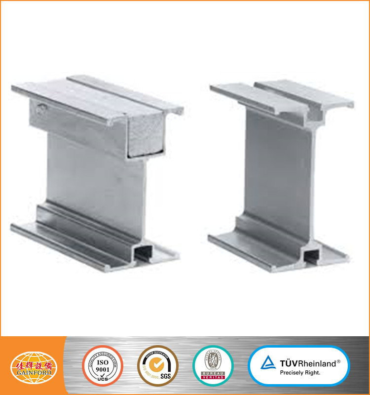 light weight rounded corners processing techniques 6061-T6 platforms extruded natural anodized aluminum i beam