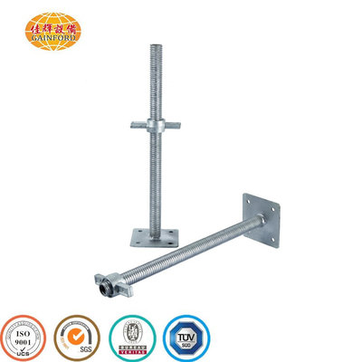 Zinc plated solid scaffolding screw jack base