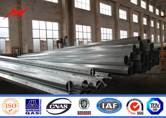 Bitumen 220kv steel pipes Galvanized Steel Pole for overheadline project