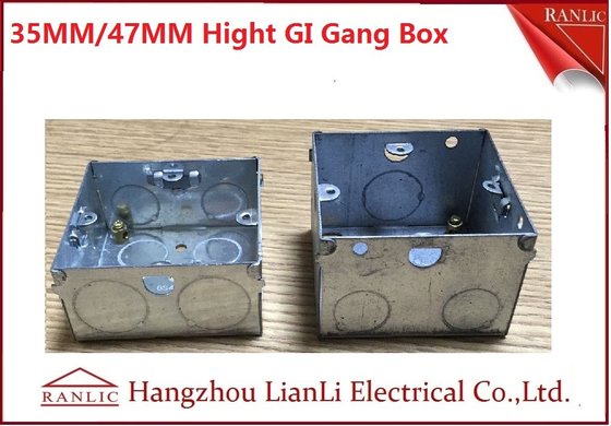 3"*6" Metal Electrical Gang Box BS4662 Hot Dip Galvanized Coil With Adjustable Ring