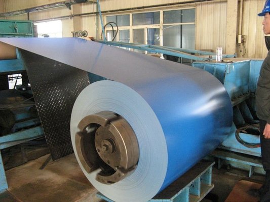 SGCC 508mm Breite 80g Stärke 497mm Identifikation 0.23mm Verzinkungs-Meerblaue Galvalumefarbe beschichtete Stahlspule