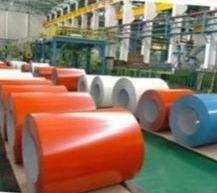 Bobine en acier de galvalume enduite d'une première couche de peinture par polyester modifiée par silicium