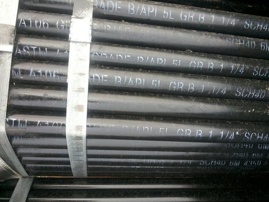 Tuyau d'acier au carbone sans couture d'ASTM A106/api 5L Gr.B, 1-1/4 » SCH40