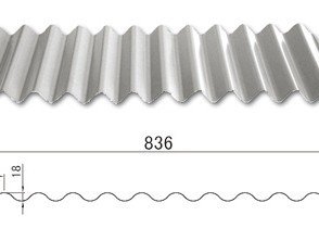 Prepainted galvanisierte gewölbte Dachstahlplatte/-blatt isolierte 836mm, 0,2 - 0.6mm