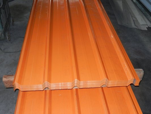 ASTM A653M/JISG 3302 runzelte beschichtete die Stahldeckungs-Blattfarbe/ppgi Blatt