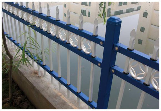 zinguez enduit ou la fabrication discordante en acier de barrière de galvanisation/la fabrication barrière de la communauté/haute sécurité pour le jardin/jaune rouge de vert