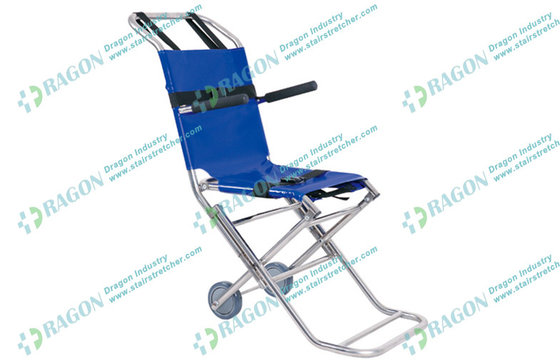 Stainless steel stair stretcher with two belts and wheels , emergency evacuation chair
