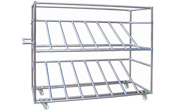 Modular System Stainless Steel Pipe Rack Chrome Plated Connectors
